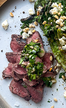 Coal-Fired Venison with Salsa Verde Salad - The National Wild Turkey ...